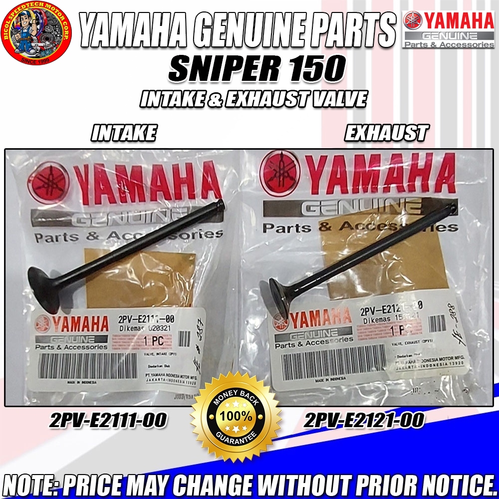 SNIPER 150 INTAKE & EXHAUST VALVE (YGP) (GENUINE: 2PV-E2111-00, 2PV ...