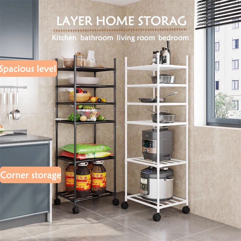 Kitchen Storage Rack Floor-To-Ceiling Steel Multi-Purpose Combination ...