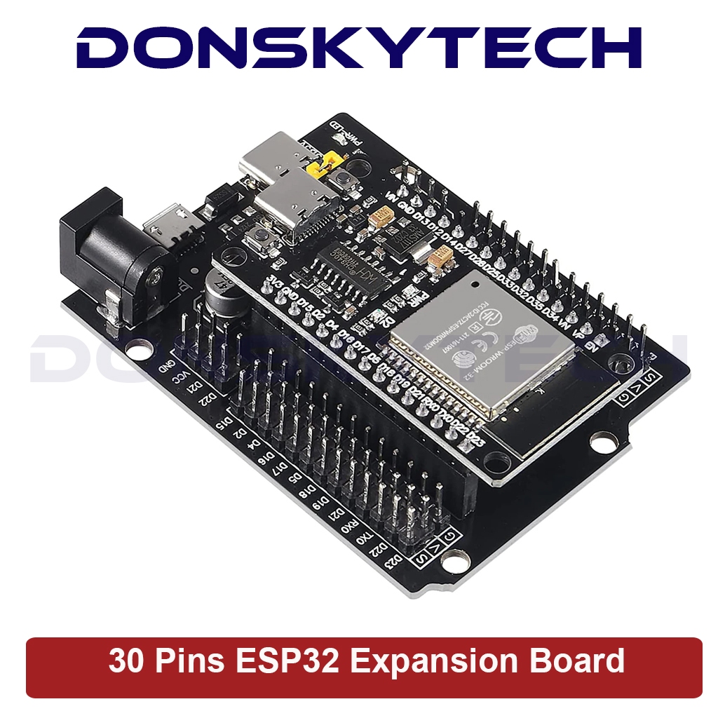 30pins Esp32 Expansion Board With Type C Usb And Micro Usb Dual