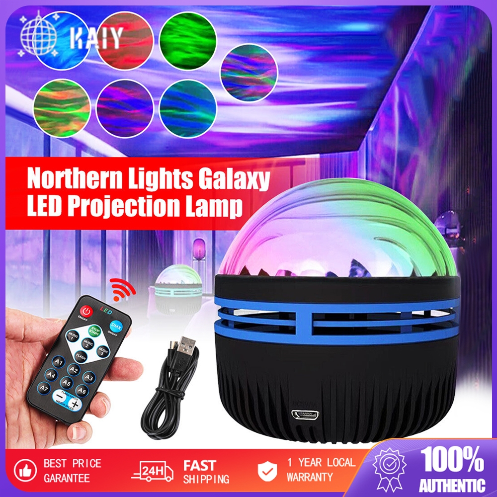 LED Starry Sky Aurora Water Ripple Galaxy Projector Sooth Atmosphere W ...