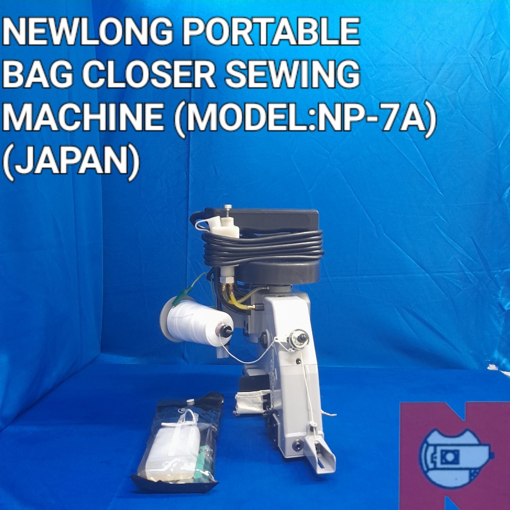 NEWLONG PORTABLE BAG CLOSER SEWING MACHINE MODEL: NP-7A 1-THREAD (JAPAN ...