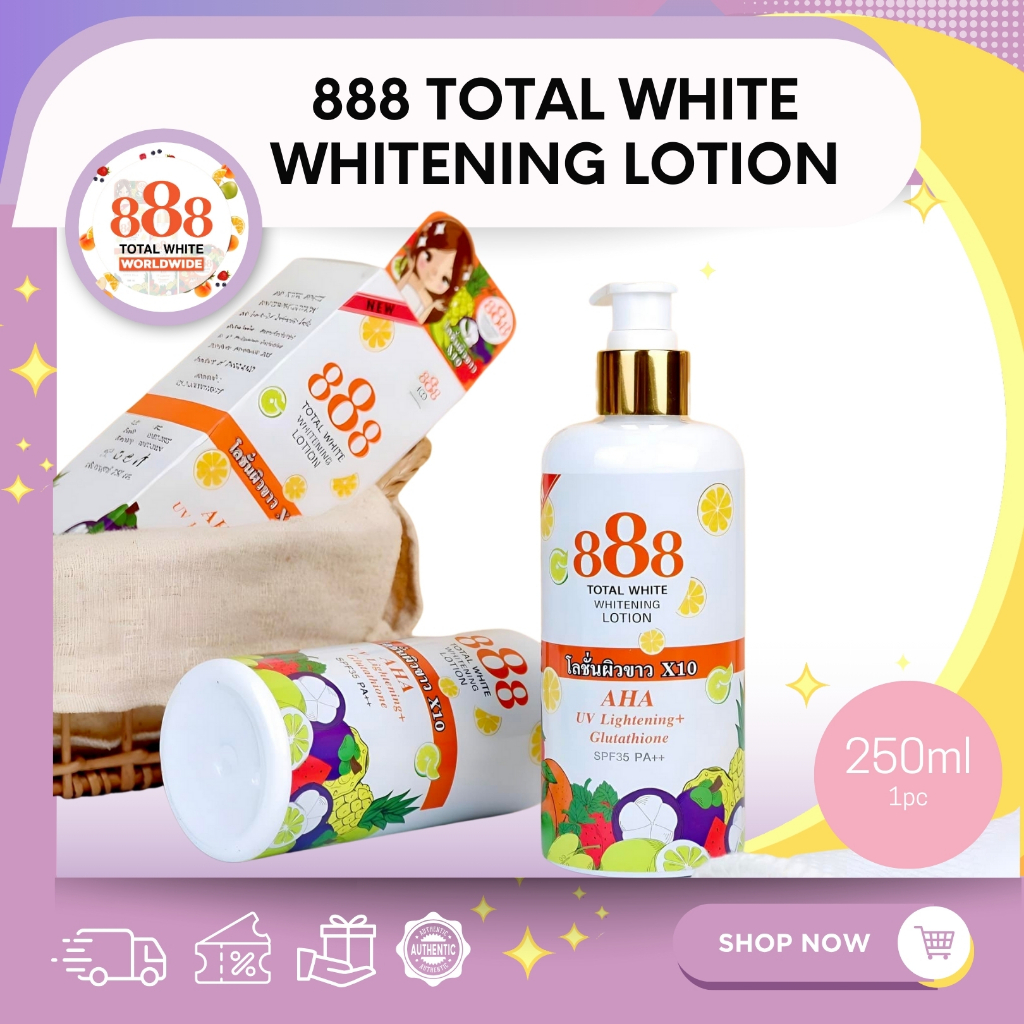 888 Total White Whitening Lotion with SPF 35PA++ | Shopee Philippines