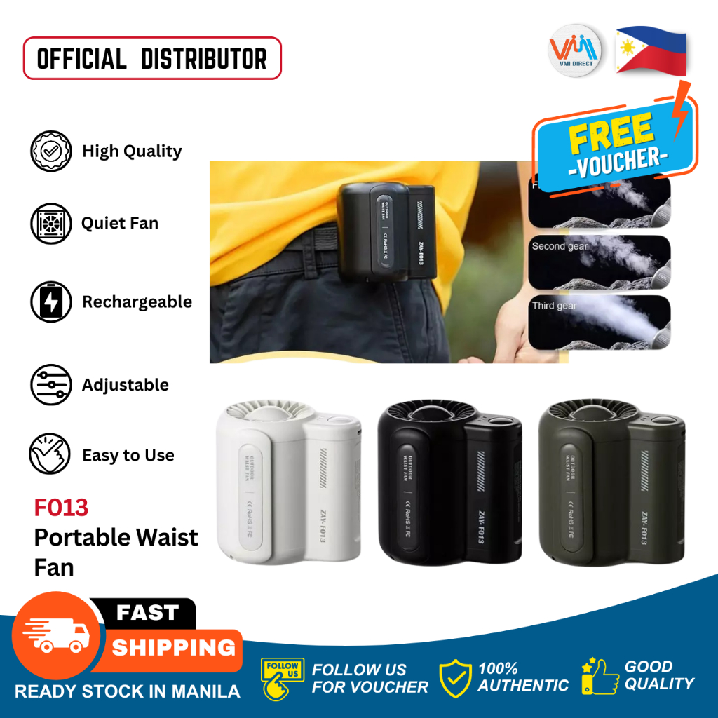 3LIFE F013 Portable Waist Clip Fan Handheld Mini Fan Powerful Personal ...