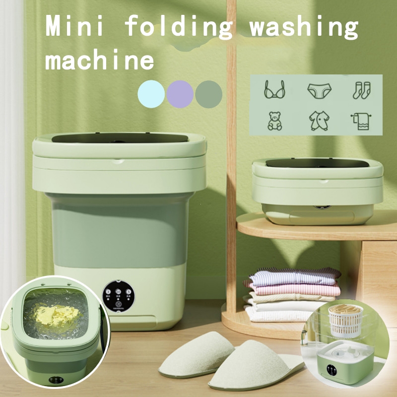 Mini Folding Washing Machine 8L Fully Automatic Inverter UV Blue Light ...