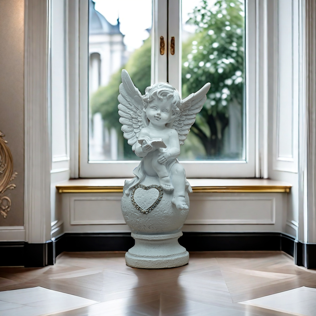 Lucky Angel Sitting Ball Angel Decoration Angel Statue Home Living Room ...