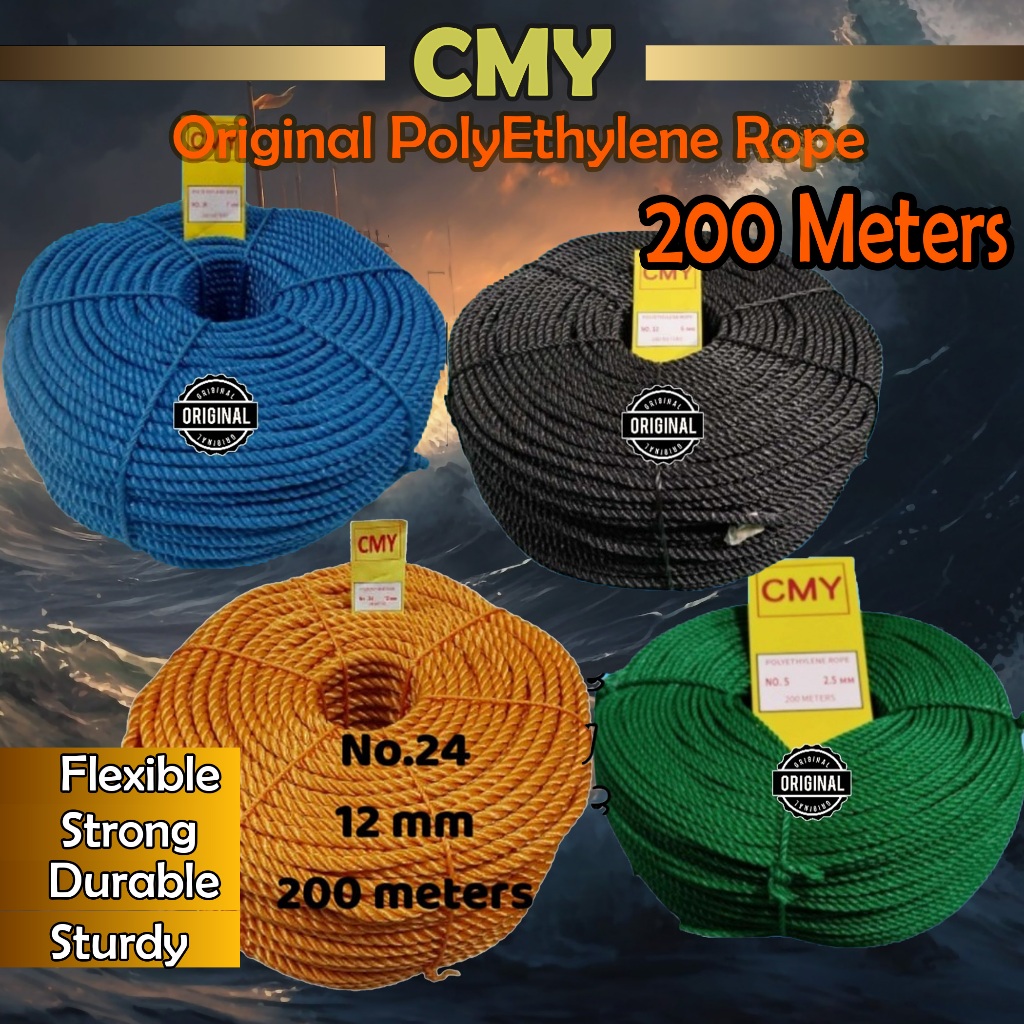 CYM 2mm-5mm HIGH QUALITY POLYETHYLENE ROPE/NYLON ROPE (200METERS) SOLD ...