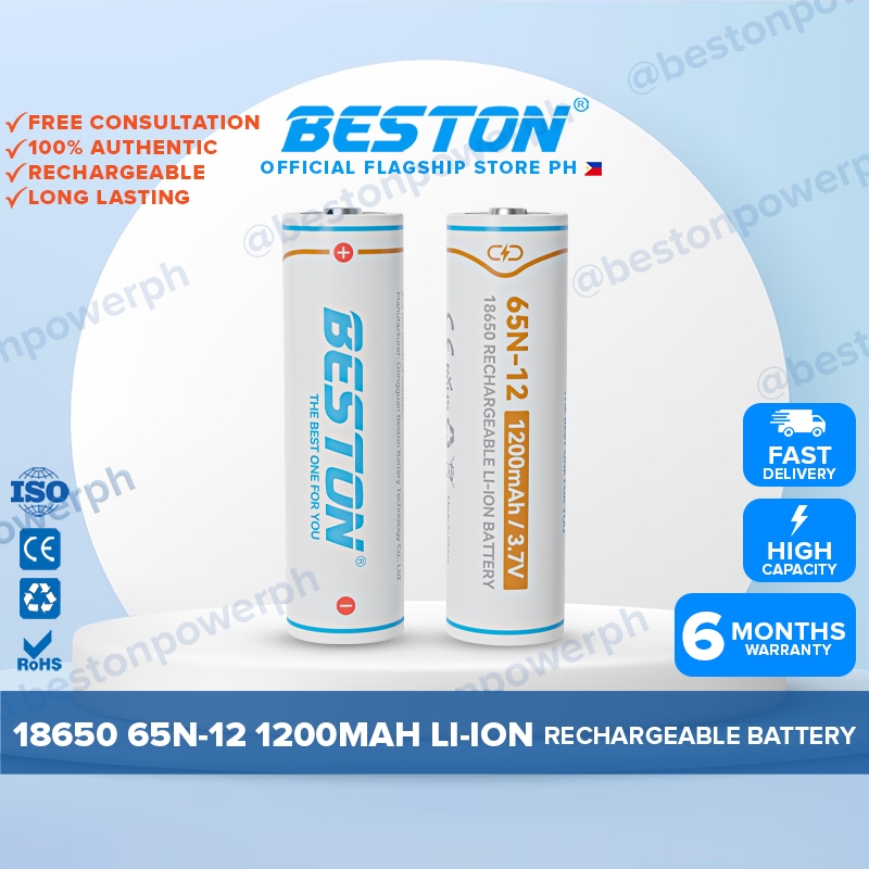 Beston 18650 Rechargeable Lithium Li-ion Battery 65N-12 65N-15 65N-18 ...