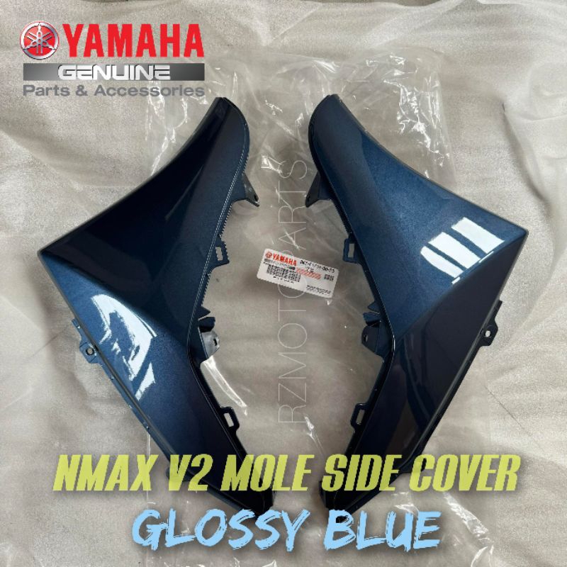 NMAX V2 MOLE SIDE COVER GLOSSY BLUE | Shopee Philippines