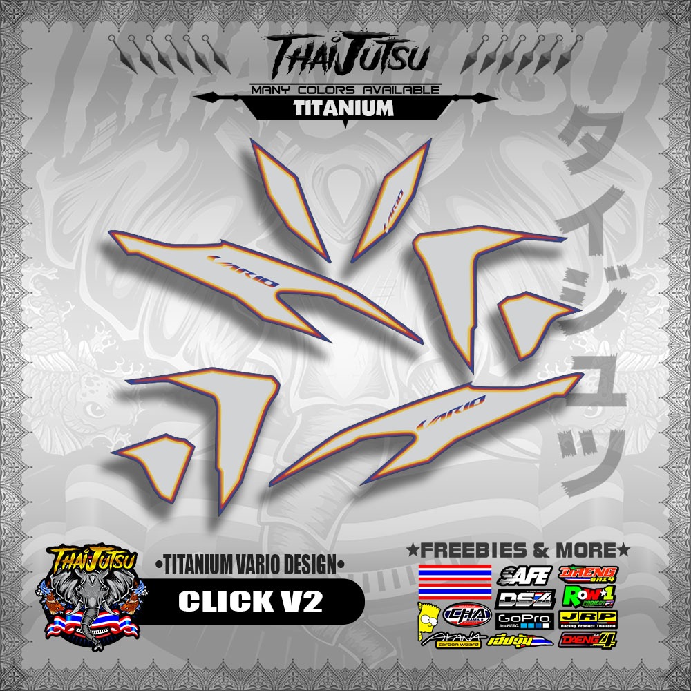 CLICK V2 DECALS ( TITANIUM VARIO DESIGN )【ThaijutsuStickers】 | Shopee ...
