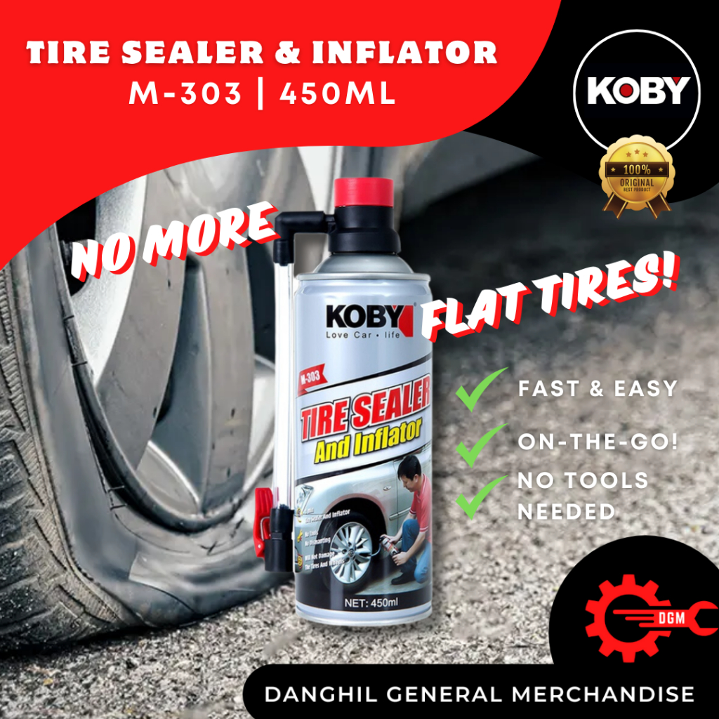 KOBY Tire Sealer & Inflator 450mL | Shopee Philippines