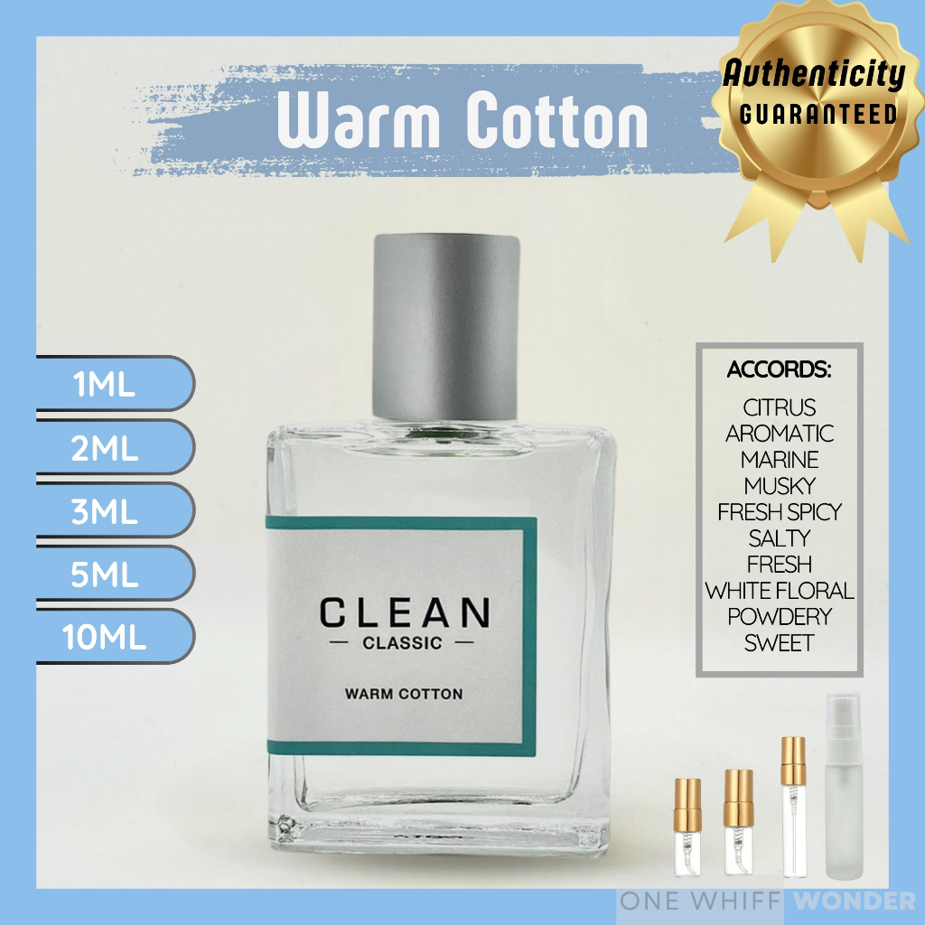 Clean Warm Cotton (1mL, 2mL, 3mL, 5mL or 10mL) ONE WHIFF WONDER ...