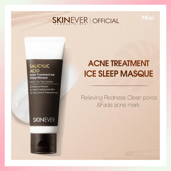 SKINEVER Salicylic Acid Acne Treatment Ice Sleep Masque Relieving ...