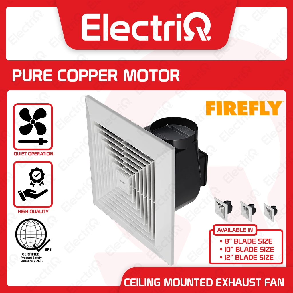 Electriq l Firefly 8 Inch / 10 Inch / 12 Inch Ceiling Mounted Exhaust ...