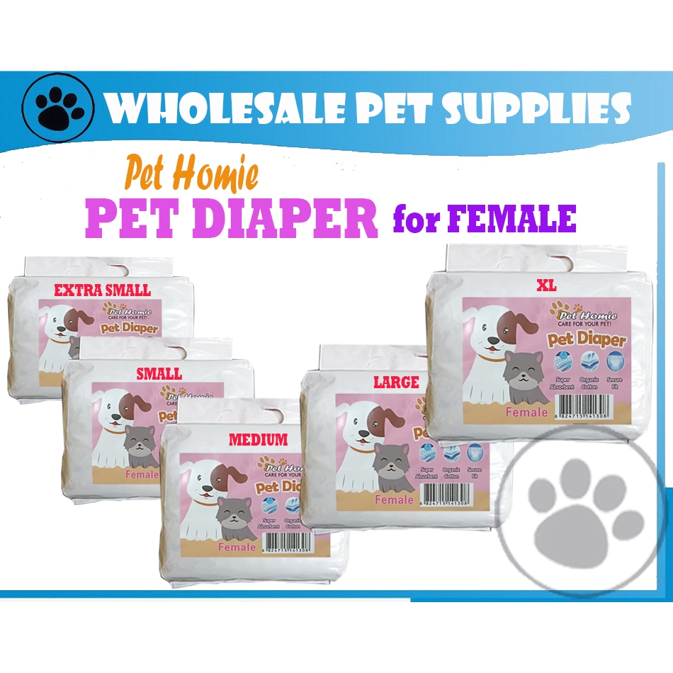 Pet Homie - PET DISPOSABLE DIAPER for FEMALE | Shopee Philippines
