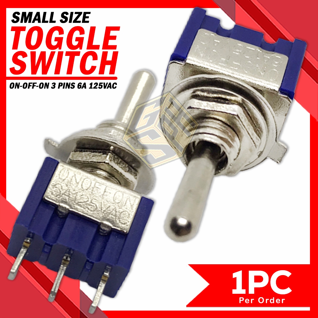 COD Toggle Switch Small ON-OFF-ON 3 Pins 6A 125VAC | Shopee Philippines