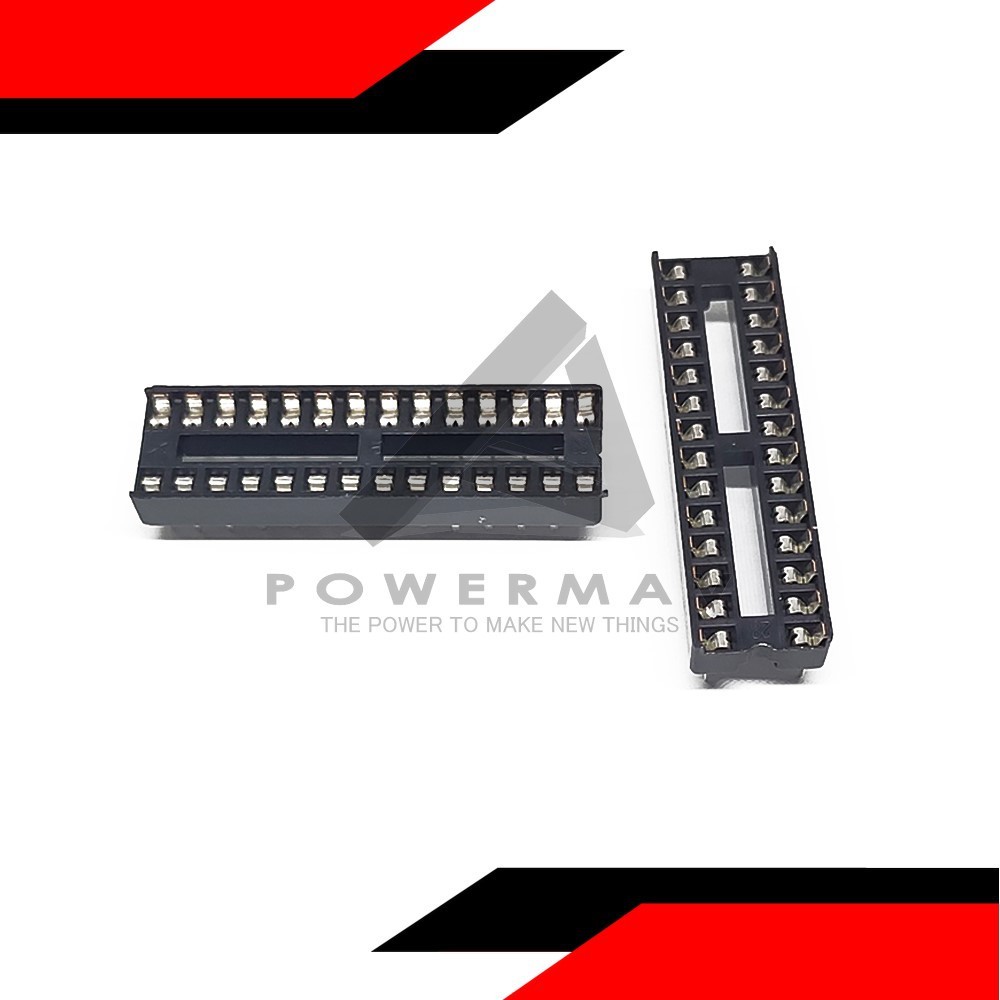 2pcs 28 pin ic socket holder 28p 28pin DIP IC Sockets Adaptor Solder ...