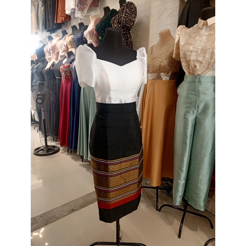 Filipiniana Terno Puff Sleeves | Shopee Philippines