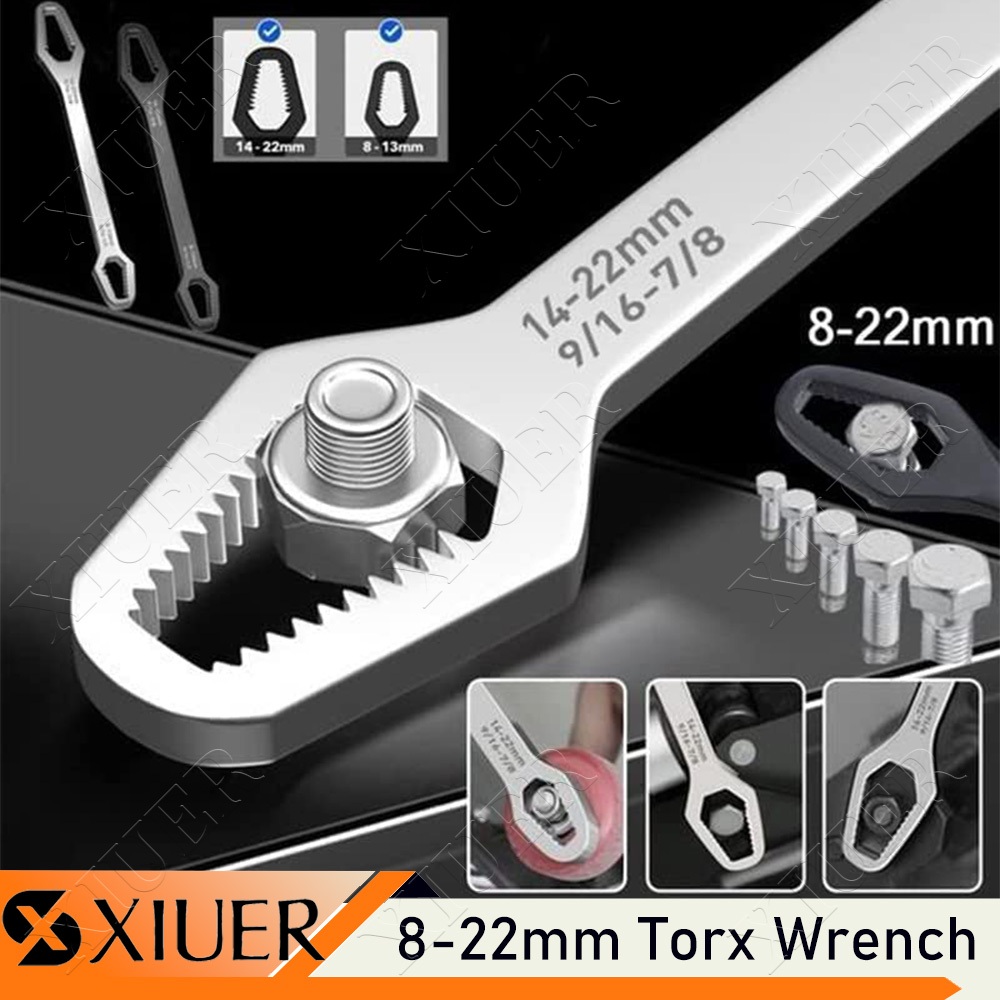 8-22mm Universal Torx Wrench, Double-Head Wrench Self-tightening ...
