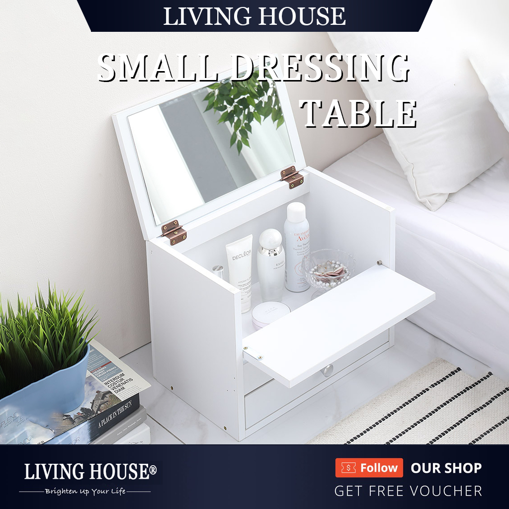 LIVING Mini dressing table with mirror, simple multifunctional dressing ...