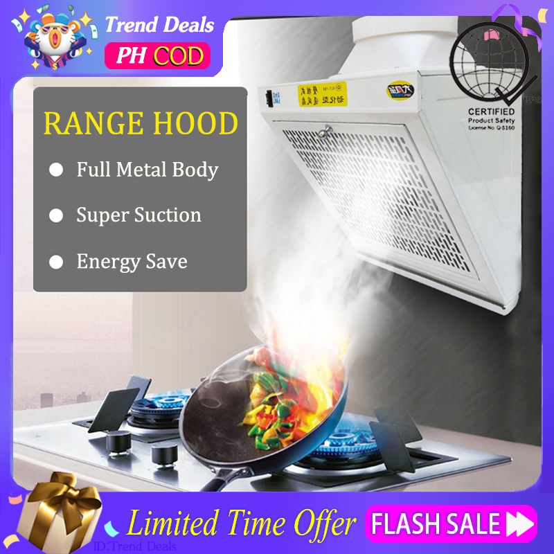 Small range hood Household Wall-Mount High Top suction For Kitchen Oil ...