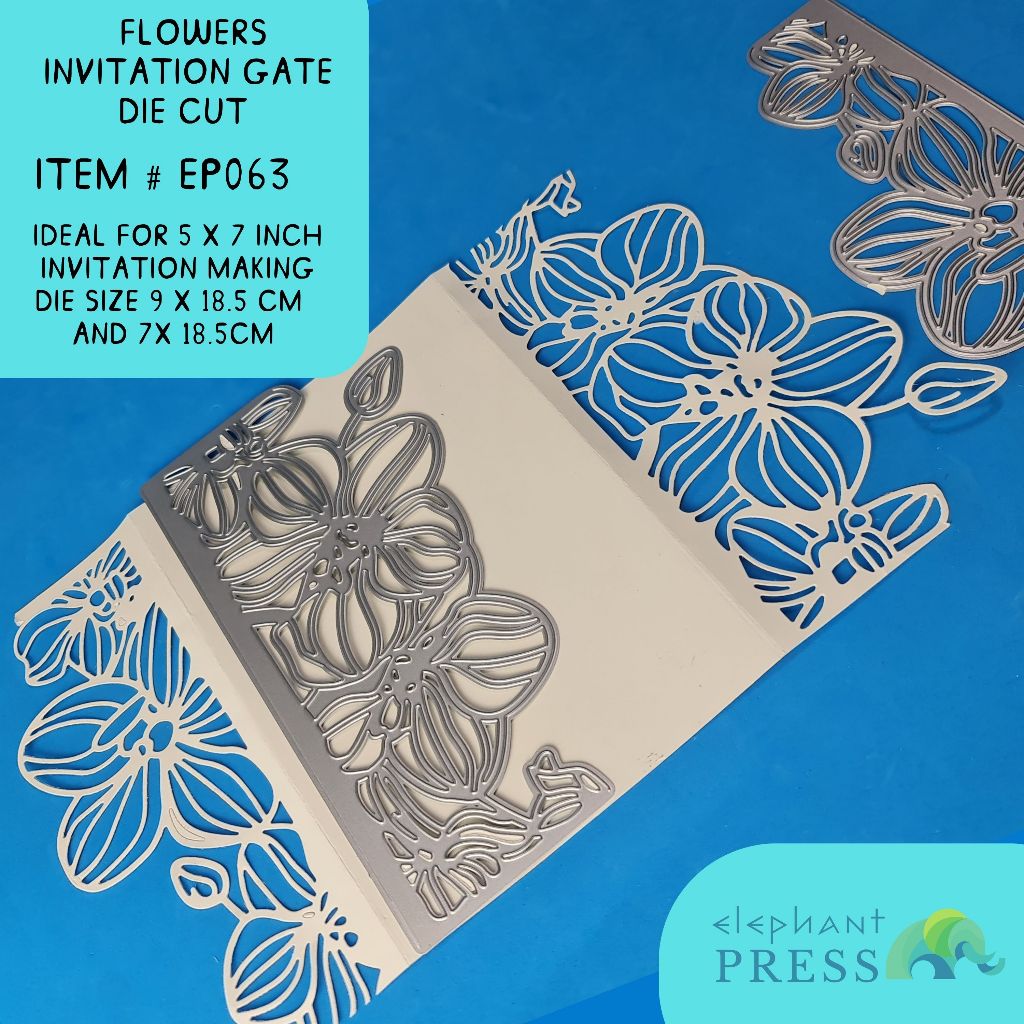 (READY STOCK) *EP063* FLOWER INVITATION GATE FOR 5X7 INCH CARBON STEEL ...