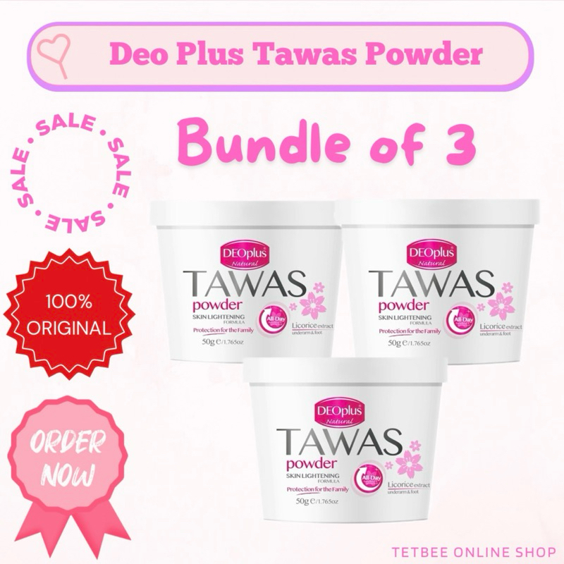 DEOplus Natural Pink Deodorant TAWAS Powder Skin lightening Formula 50g ...