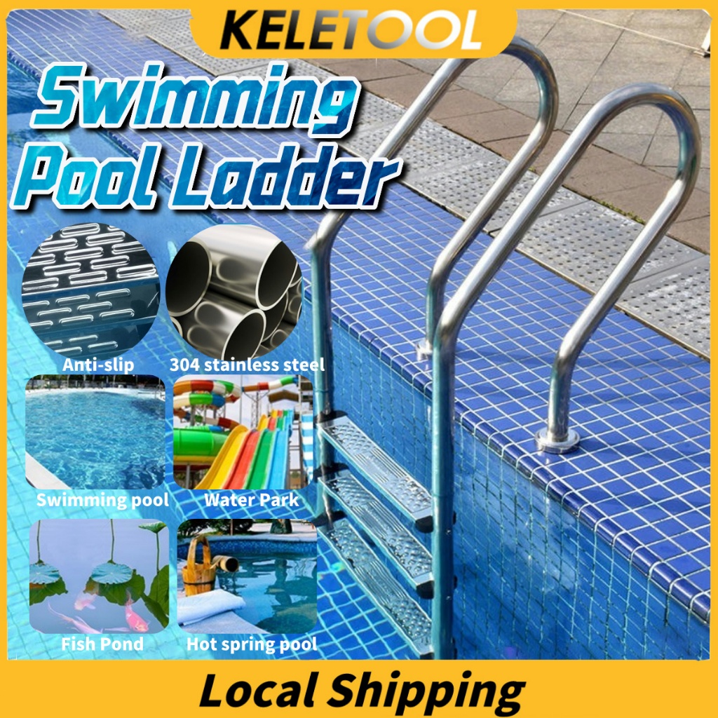 Swimming Pool 2 3 4 Step Ladder Stainless Steel Swim Pool With Built-In ...