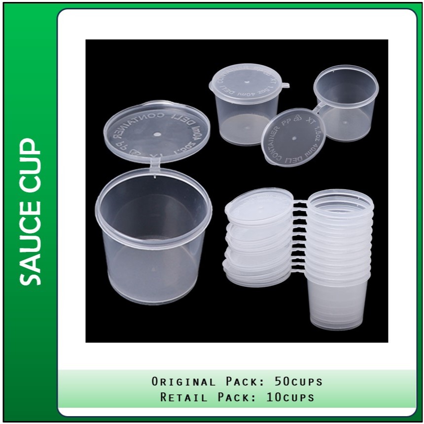 PICNIC PERKS Disposable Clear Plastic Cup with Lid for Salad Dressing ...