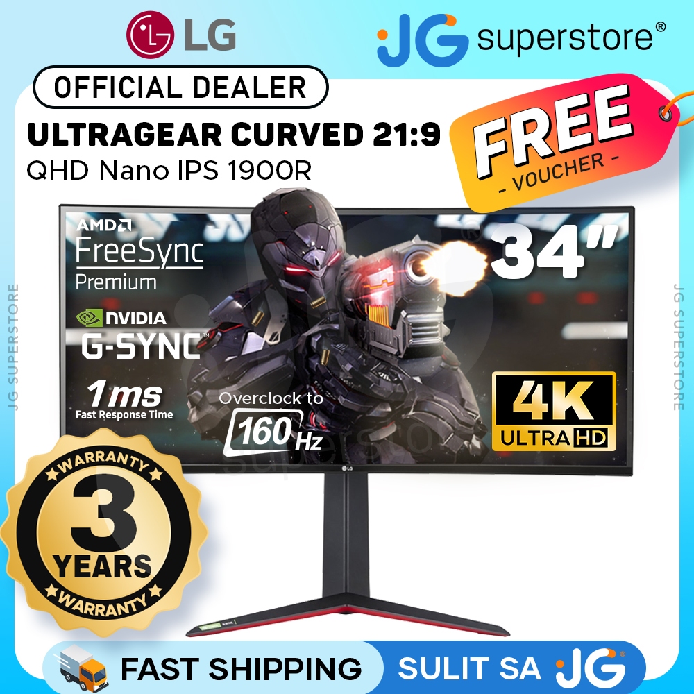 LG 34GN850-B 34" UltraGear Nano IPS 144Hz 1440p QHD HDR Curved Monitor JG Superstore | Shopee ...
