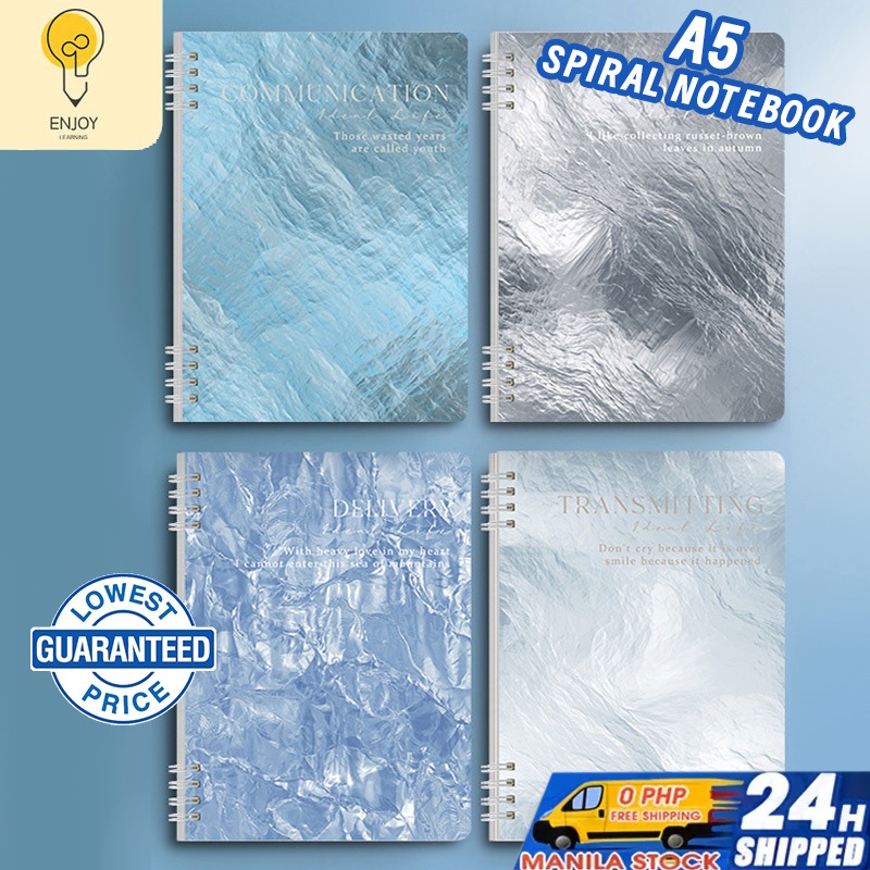 A5 Spring Spiral Notebook Line Aesthetic Notebook Thick 60 Sheets ...