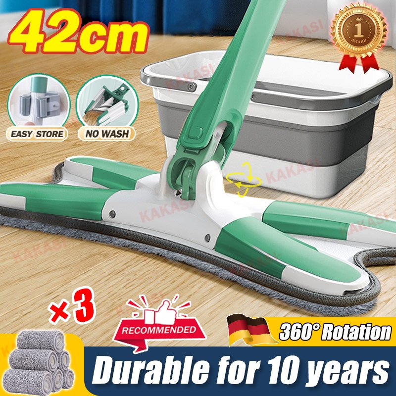 140cm Microfiber X-type Mop With Squeezer 360° Spin Wet Dry Dust Mop ...