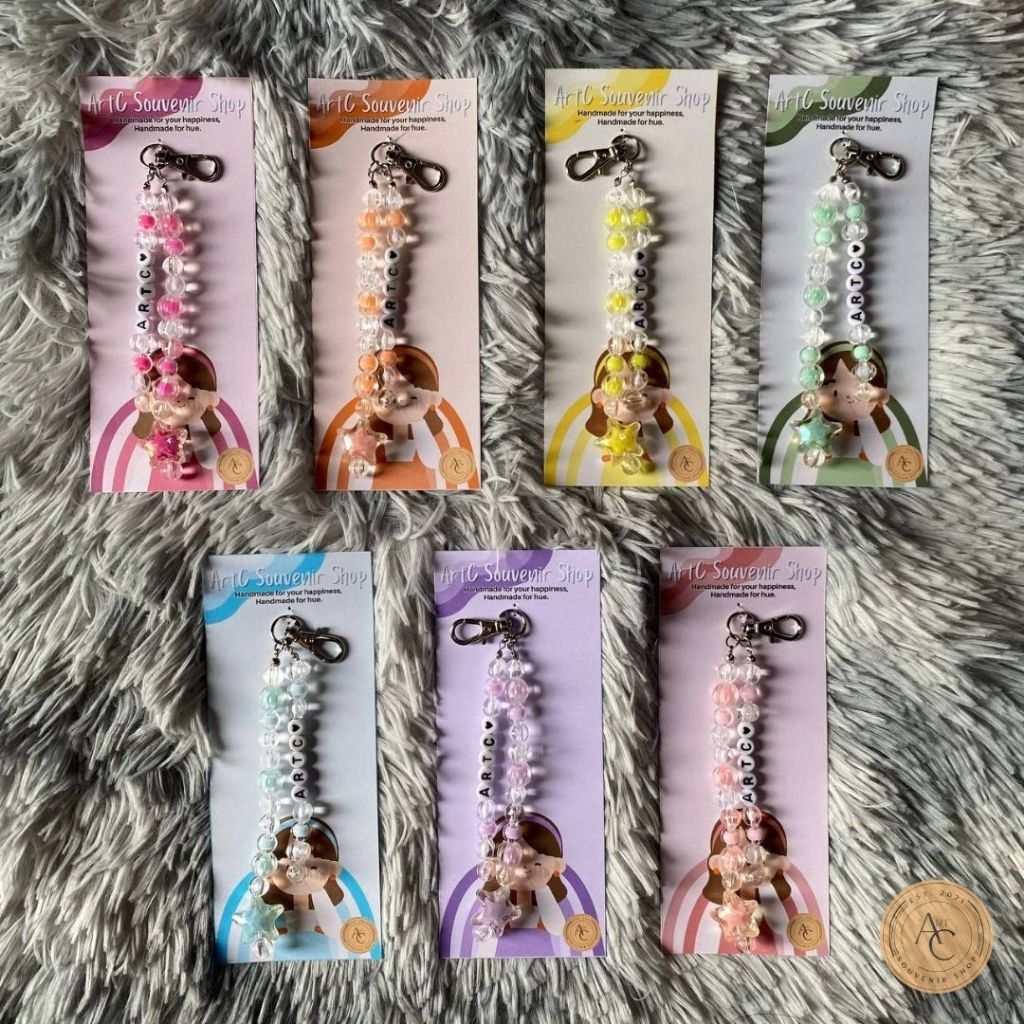 [PER.KEYCHAIN] Personalized Keychain/Customizable Name in Acrylic Beads ...