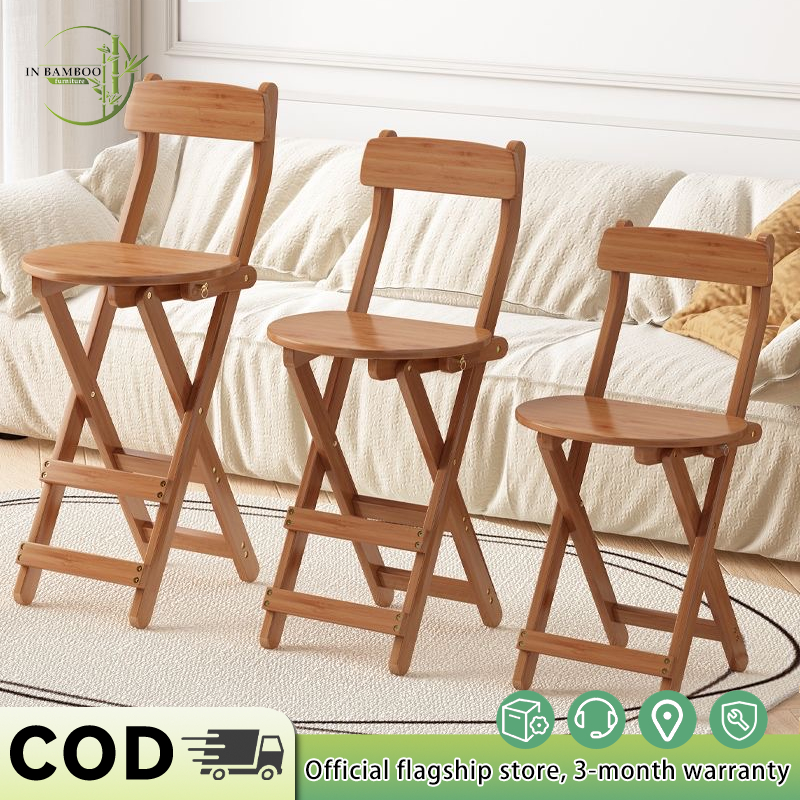 Bamboo bar chair balcony high stool milk tea coffee shop high chair bar ...