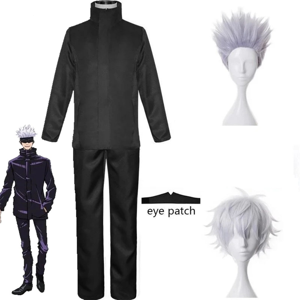 Anime Jujutsu Kaisen Gojo Satoru Cosplay Costumes Top Pants Halloween ...