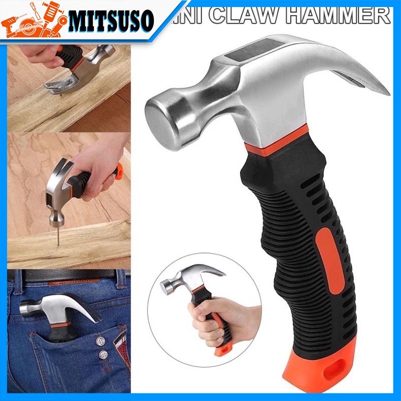Mini Stubby Hammer Tool Multi-function Portable Claw Hammer Handle High ...