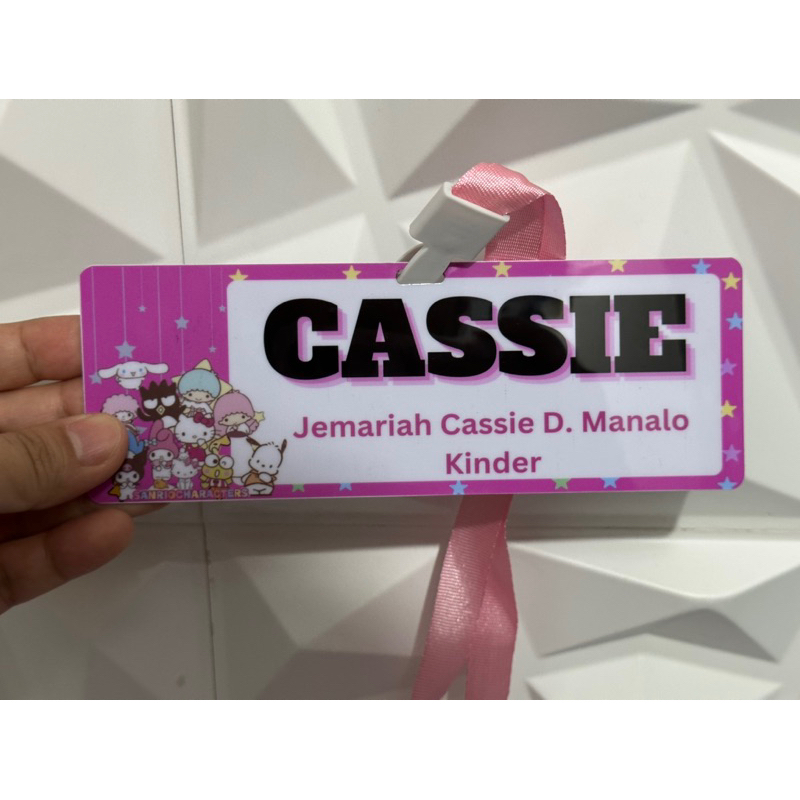 Girl design 1 Personalized name tag PVC and Laminated with free id lace ...