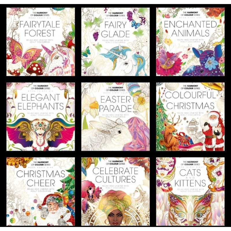 [1] Coloring Pages for Adults NON BIND LOOSE PAGES rare Harmony of ...