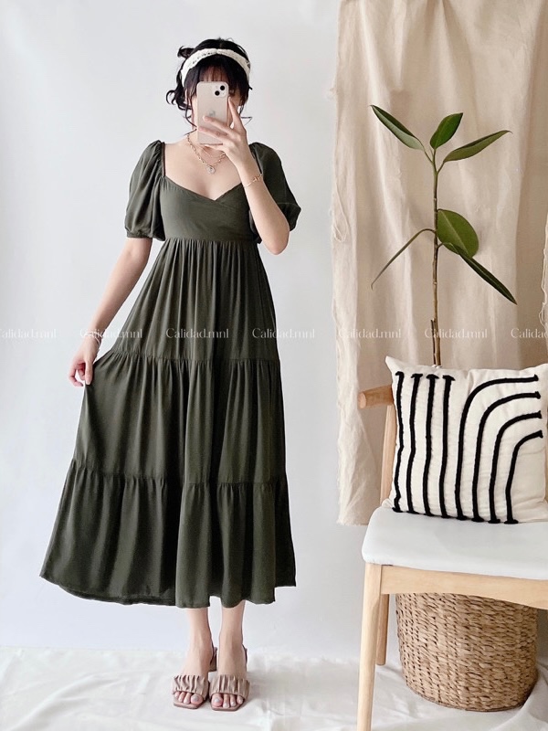 MILANA MAXI HEM LINEN DRESS | Calidad.mnl | Shopee Philippines