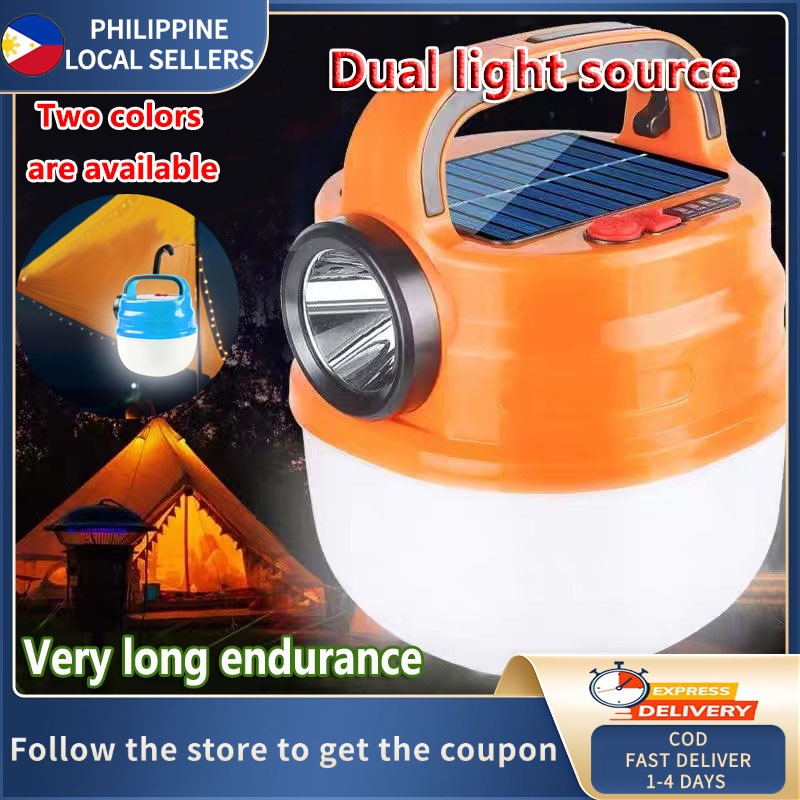 Rechargeable Solar bulb light work Emergency Light outdoor waterproof ...