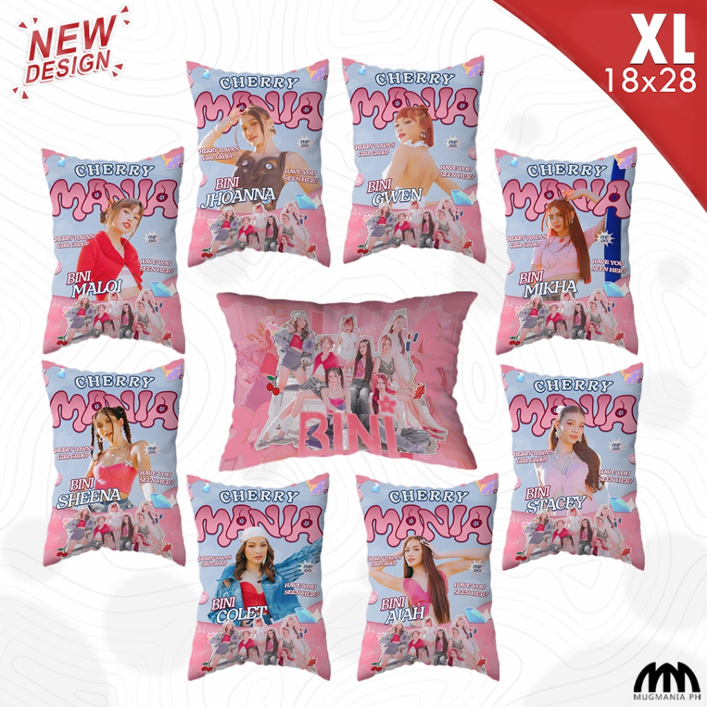BINI XL Pillows-Cherry on Top - Aiah, Colet, Gwen, Jhoana, Mikha, Maloi ...