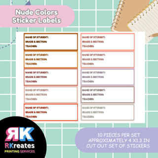 Colorful Notebook Name Sticker Labels | Customizable Name Sticker ...