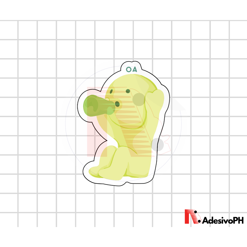OA and Nonchalant (Smiski-inspired) Sticker / MATTE / Waterproof ...