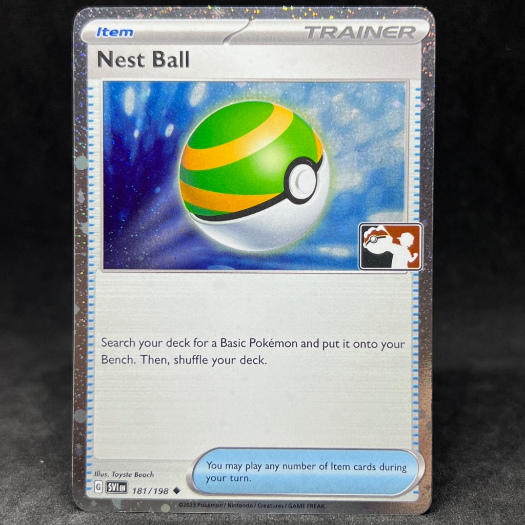 Pokemon TCG Nest Ball 181/198 Stamped Holo 2024 Play Prize Pack Series ...