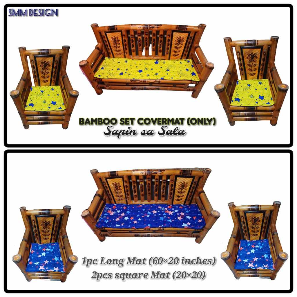3in1 BAMBOO SET COVERMAT/SOFA COVERMAT/SAPIN SA UPUAN | Shopee Philippines