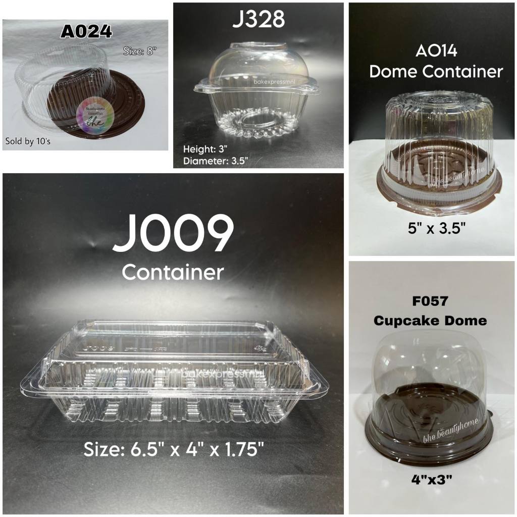 Cake Dome Cupcake Bento Container Clear Display Packaging wa018 wa014 f057 w024 w028 j009 cake ...