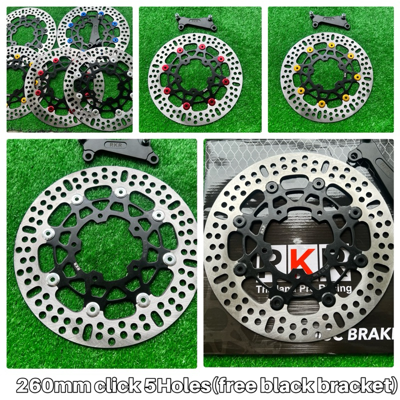 big disc brake 260mm 5holes click i 125 150 V3 no floating | Shopee ...
