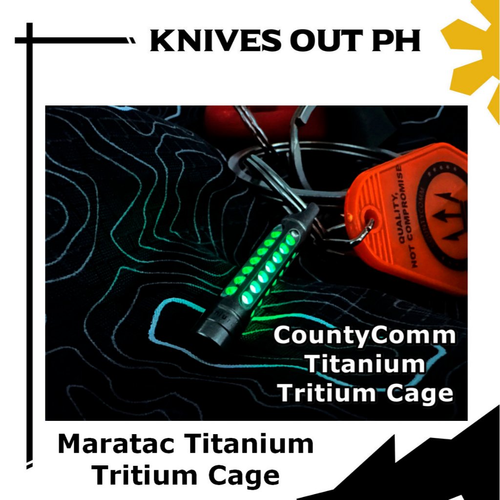 CountyComm Titanium Tritium Cage (Includes UGM Glow Rod) Gen2 Keychai ...