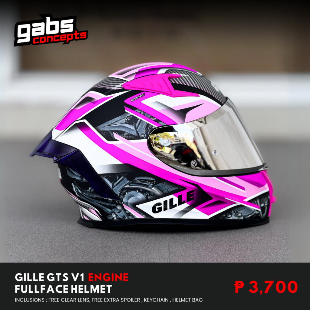 GILLE GTS V1 ENGINE FULLFACE HELMET DUAL VIOR | Shopee Philippines