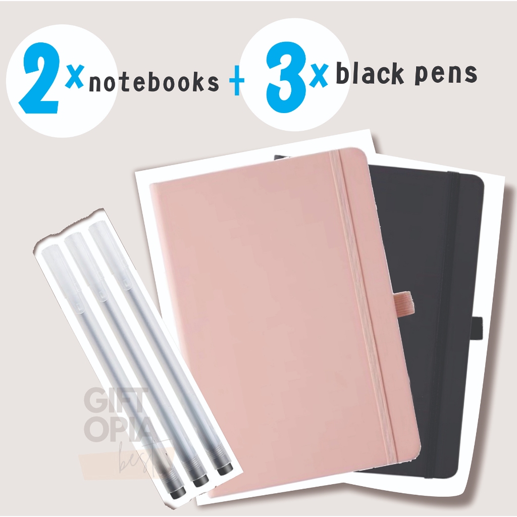Buy 2 take 3 School supply set A5 Notebook with free Ballpen | Shopee ...