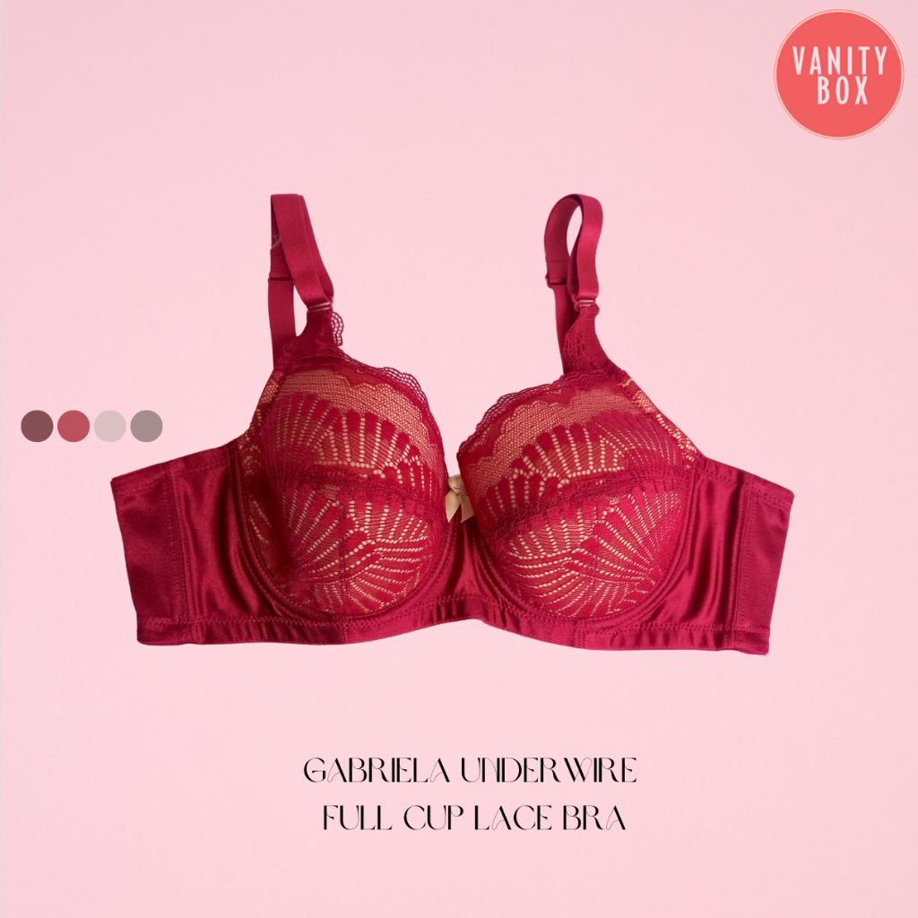 Gabriela Underwire Full Cap Lace Bra | Shopee Philippines